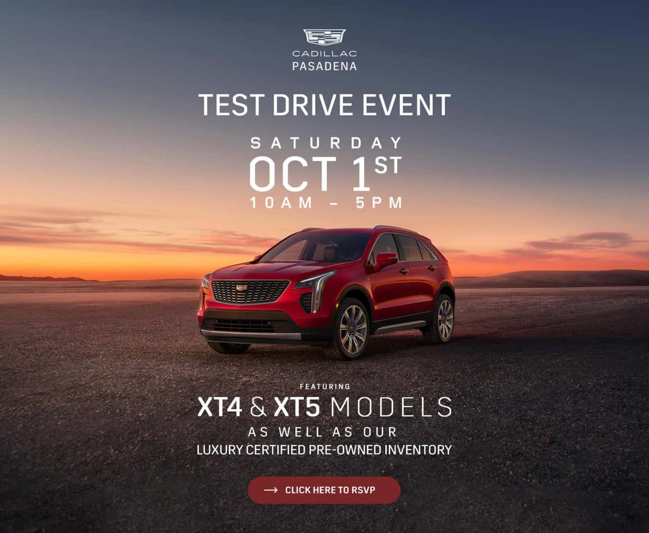Test Drive Event | Cadillac Pasadena