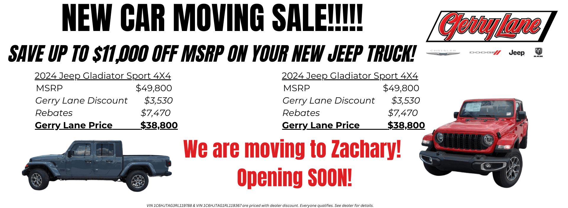 CDJR and Used Car Dealership in Zachary, LA | Gerry Lane CDJR