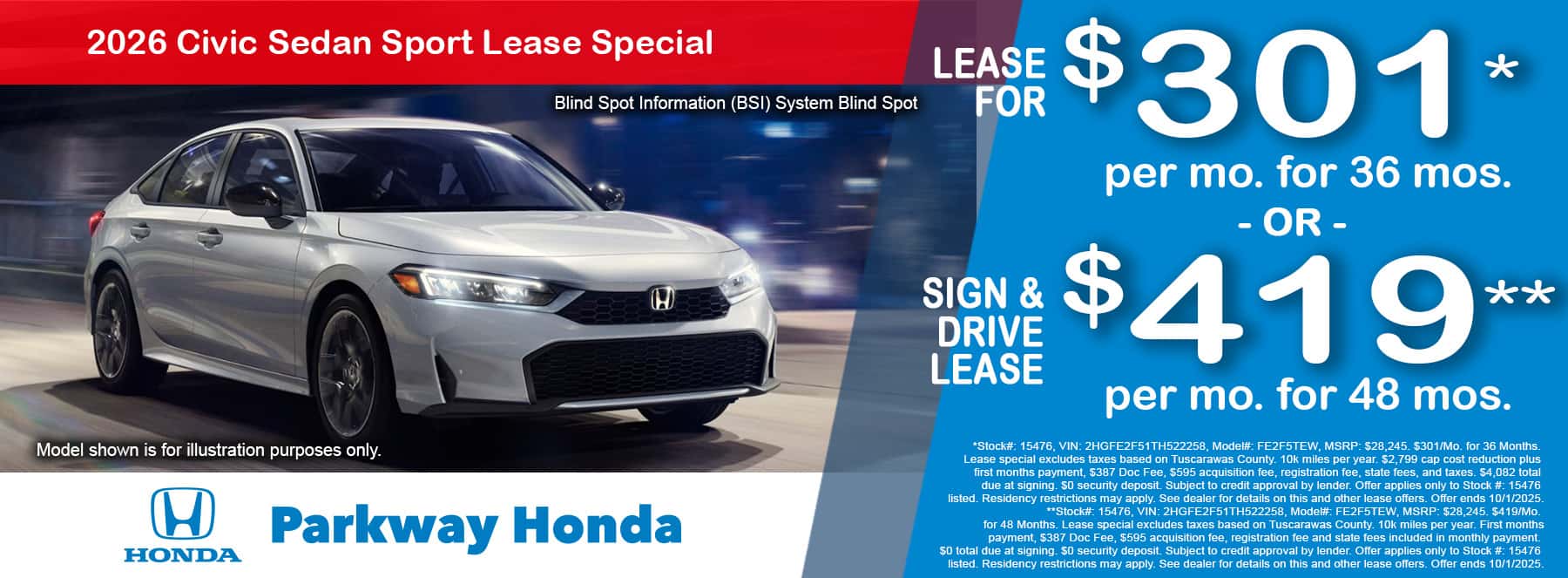 New & Used Honda Dealership In Dover, OH | Parkway Honda
